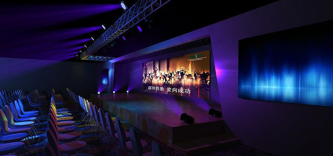 Stage party concert fashion catwalk T station 123 3D model | CGTrader