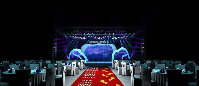 Stage party concert fashion catwalk T station 128 3D model | CGTrader