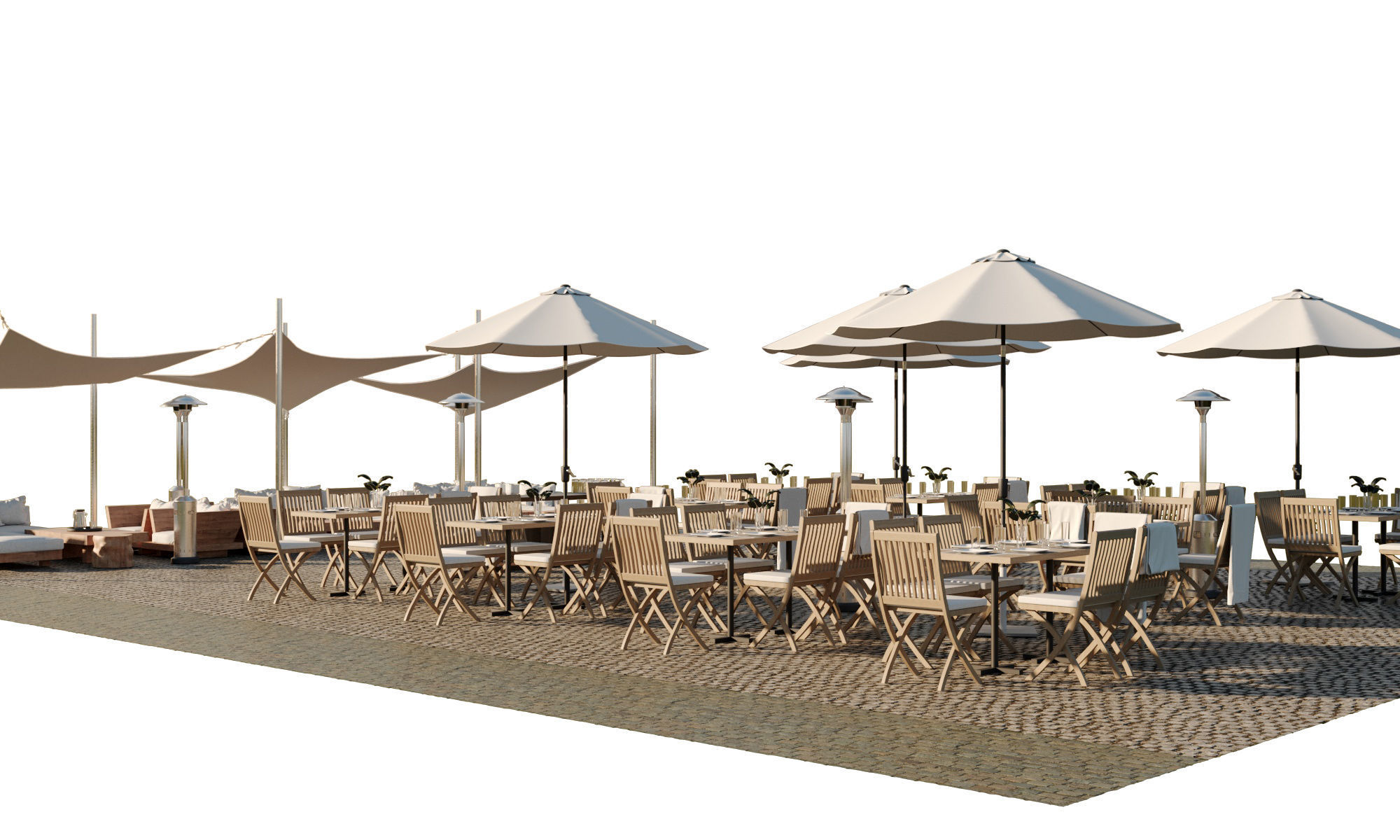 outdoor seating area 3D model | CGTrader