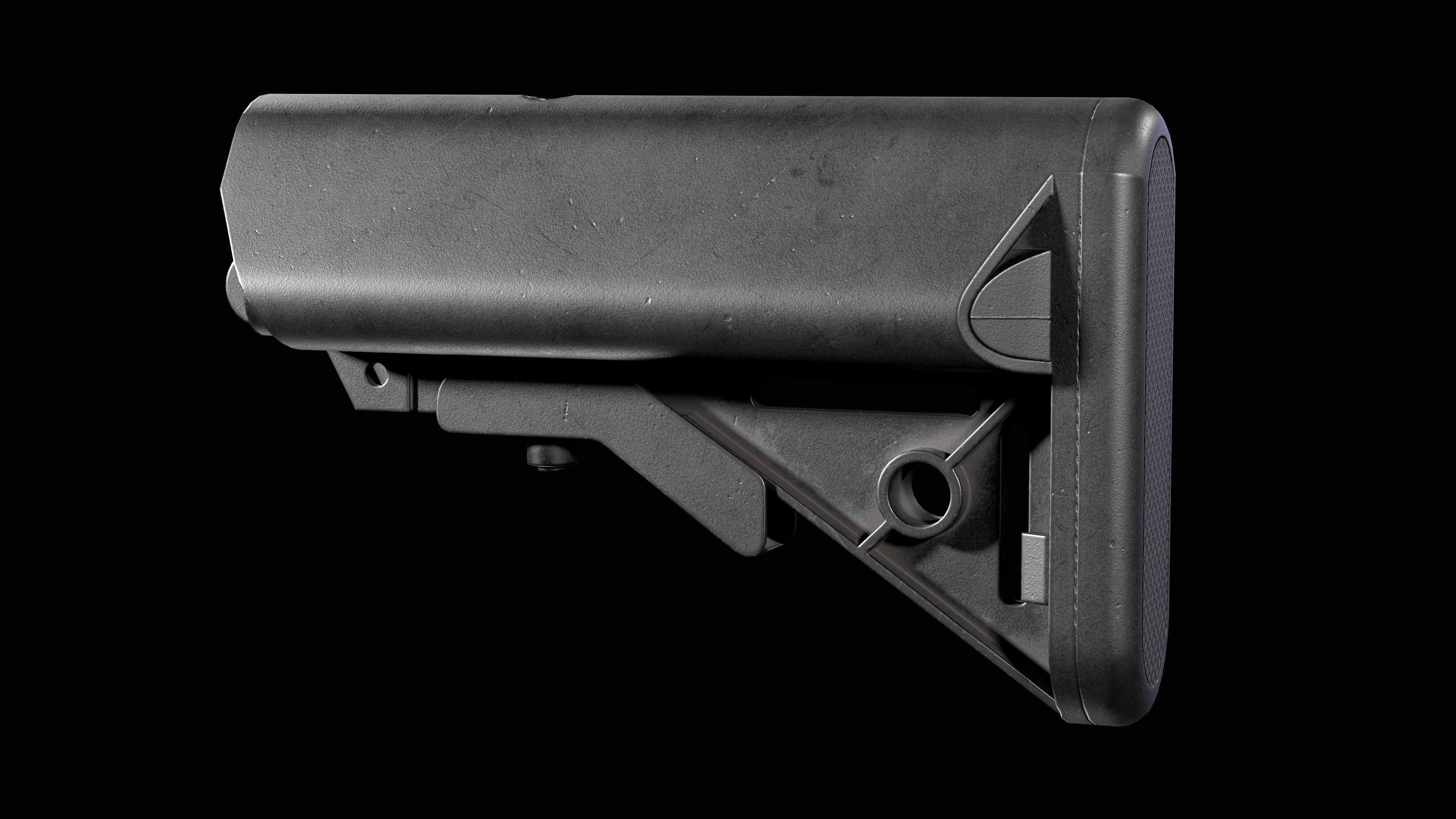 3D model AR-15 AR-10 stock B5 Systems LMT Sopmod VR / AR / low-poly ...