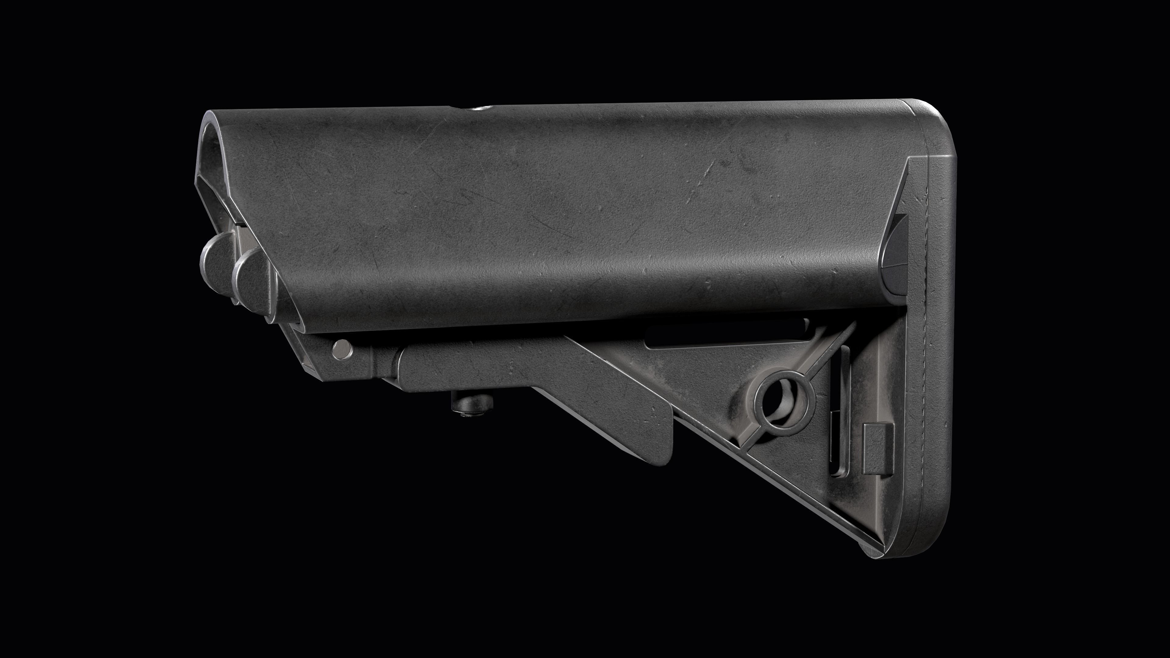 3D model AR-15 AR-10 stock B5 Systems LMT Sopmod VR / AR / low-poly ...