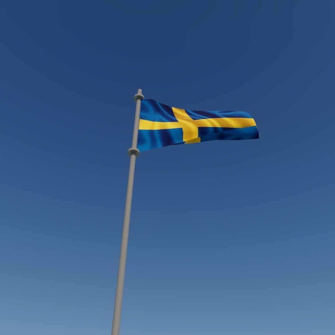 3D model Flag of Sweden VR / AR / low-poly animated | CGTrader