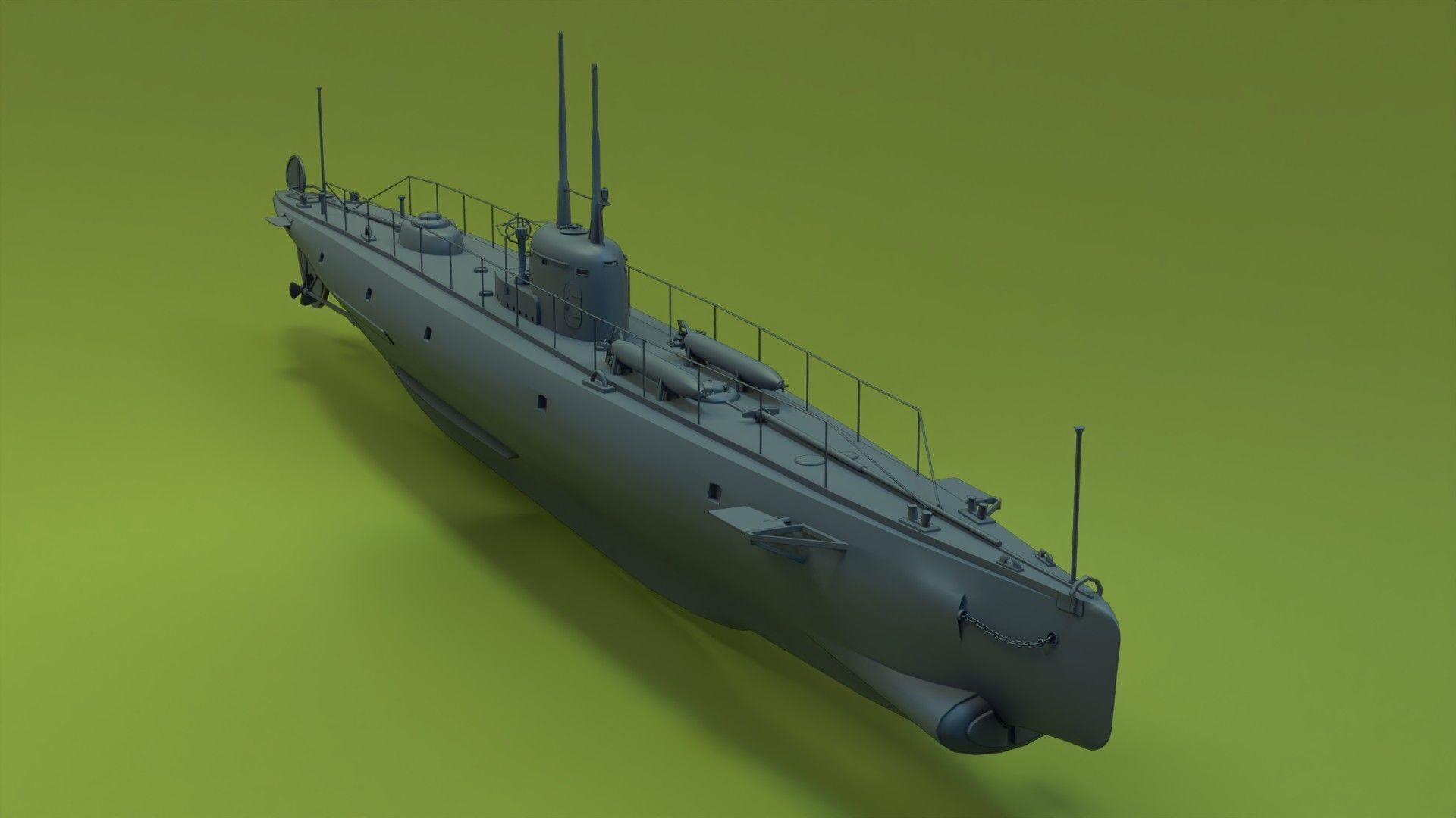 3D model Brazilian F-Class Submarine VR / AR / low-poly | CGTrader