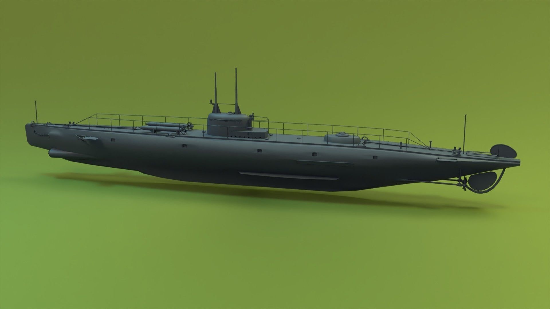 3D model Brazilian F-Class Submarine VR / AR / low-poly | CGTrader