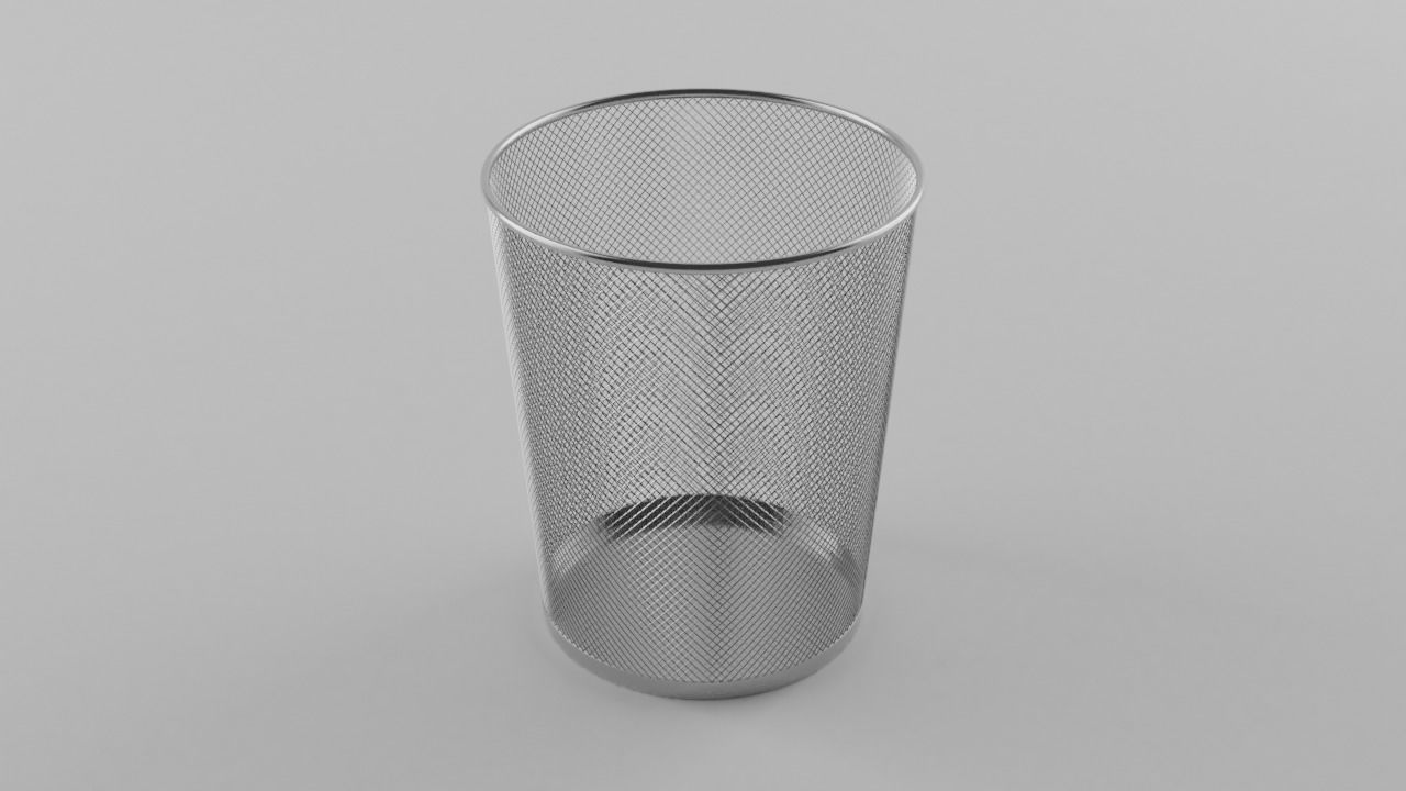 Wire mesh trash cans 3D model | CGTrader