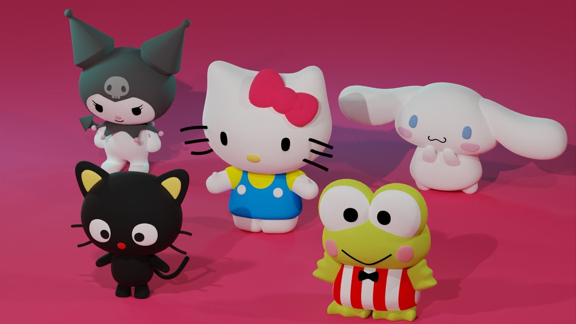 3D Model Collection 3D Sanrio Characters VR / AR / low-poly | CGTrader