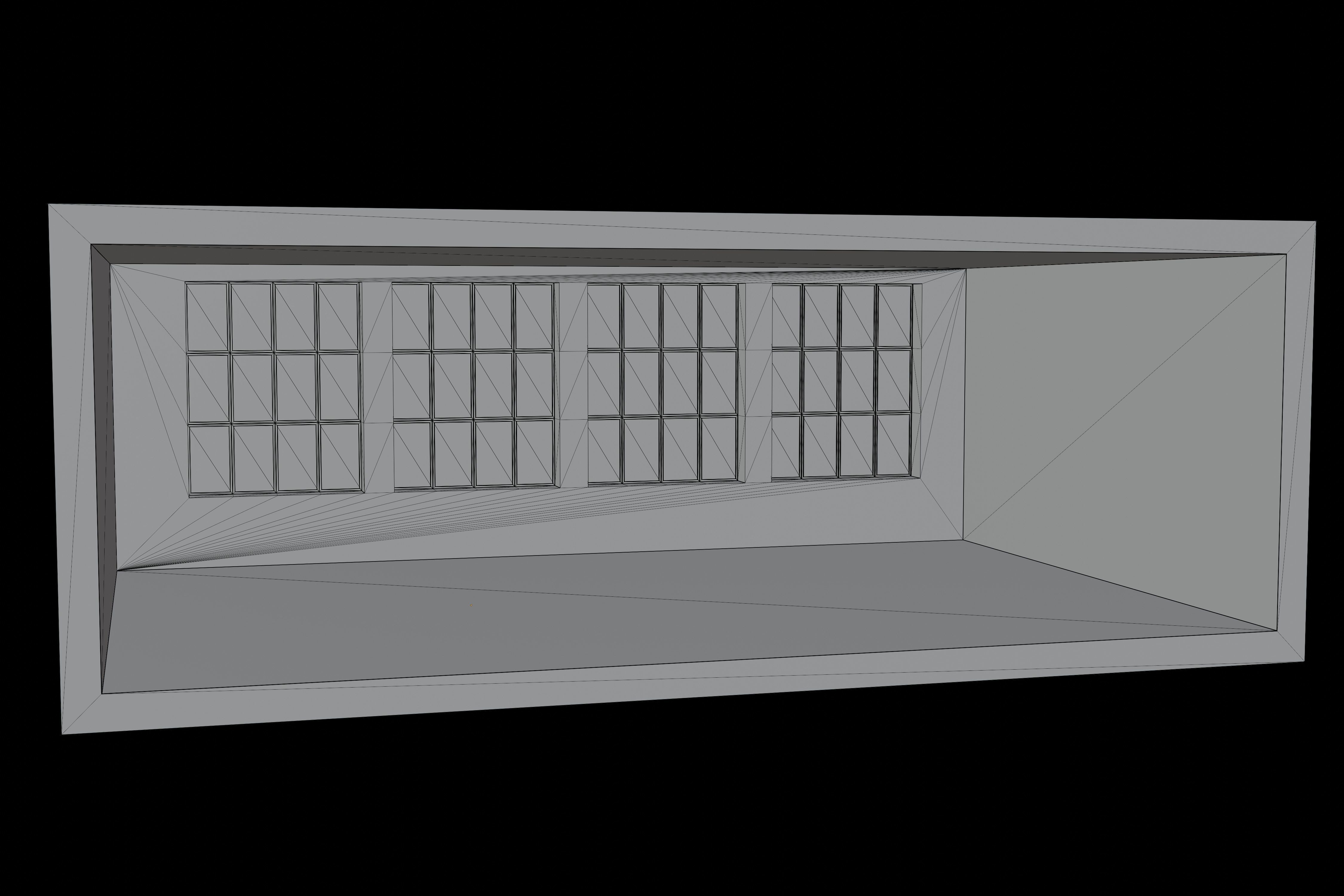 3D model Empty room with big windows VR / AR / low-poly | CGTrader