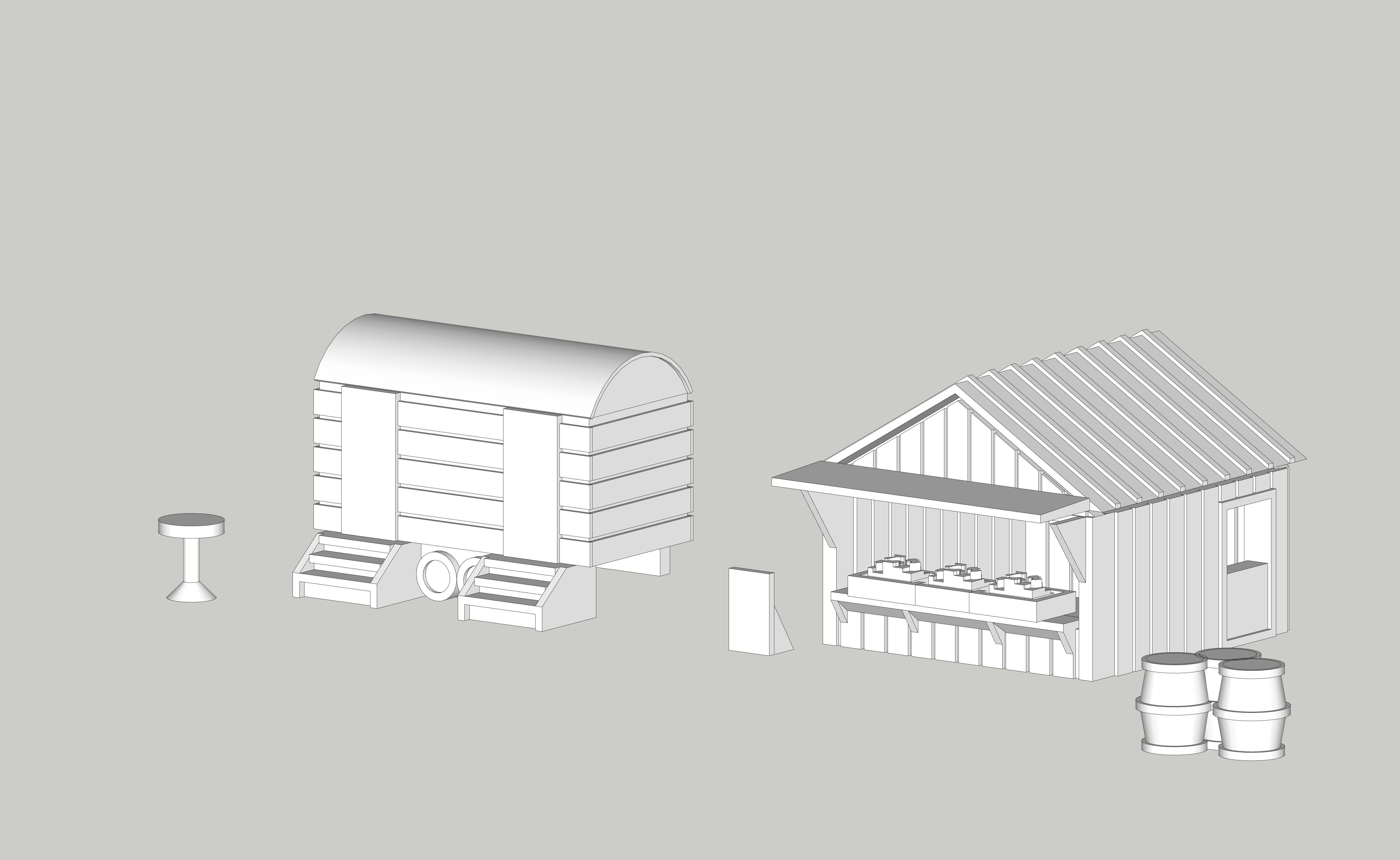 3D model Food Market Stand Booth by Outland Models VR / AR / low-poly ...