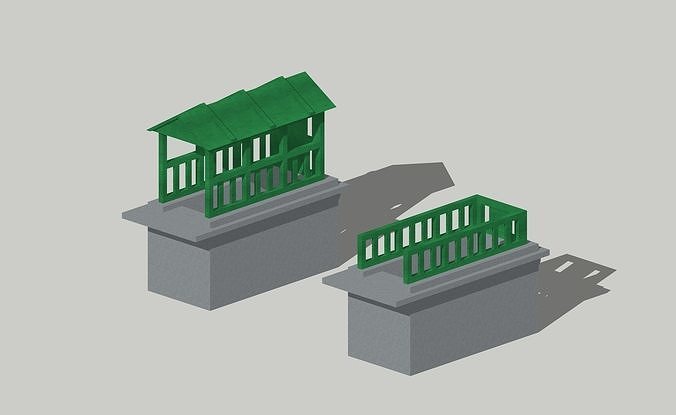 3D model Subway Entrance Overhead Covered by Outland Models VR / AR ...