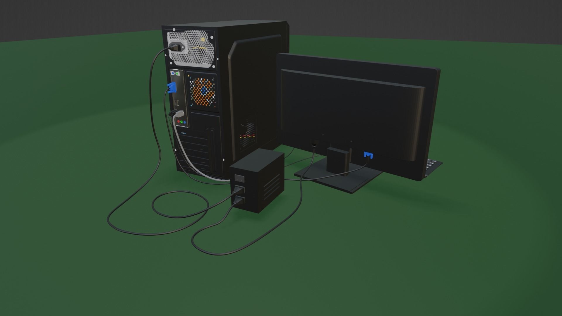 Desktop Computer Complete 3D model animated rigged | CGTrader