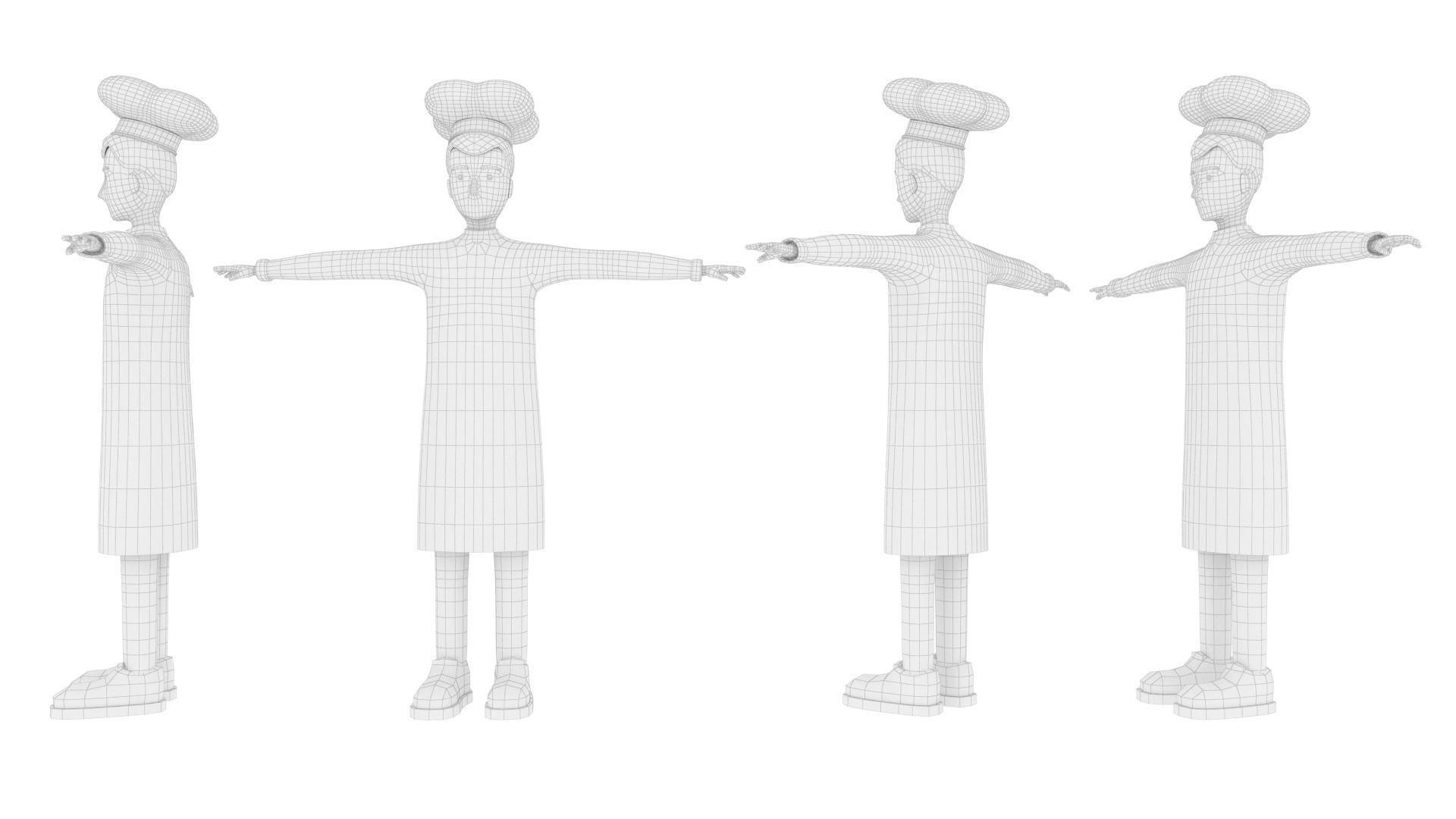 Character v005 Chef 3d free VR / AR / low-poly 3D model | CGTrader