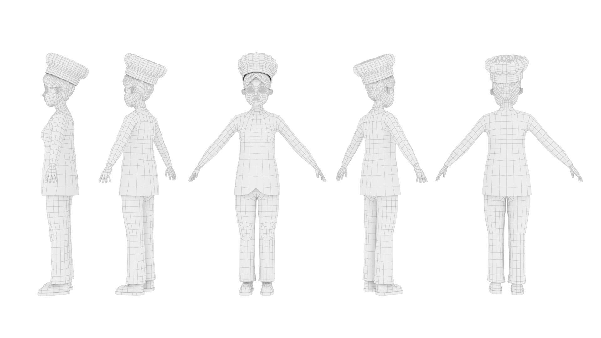 Character v006 Chef 3d free VR / AR / low-poly 3D model | CGTrader