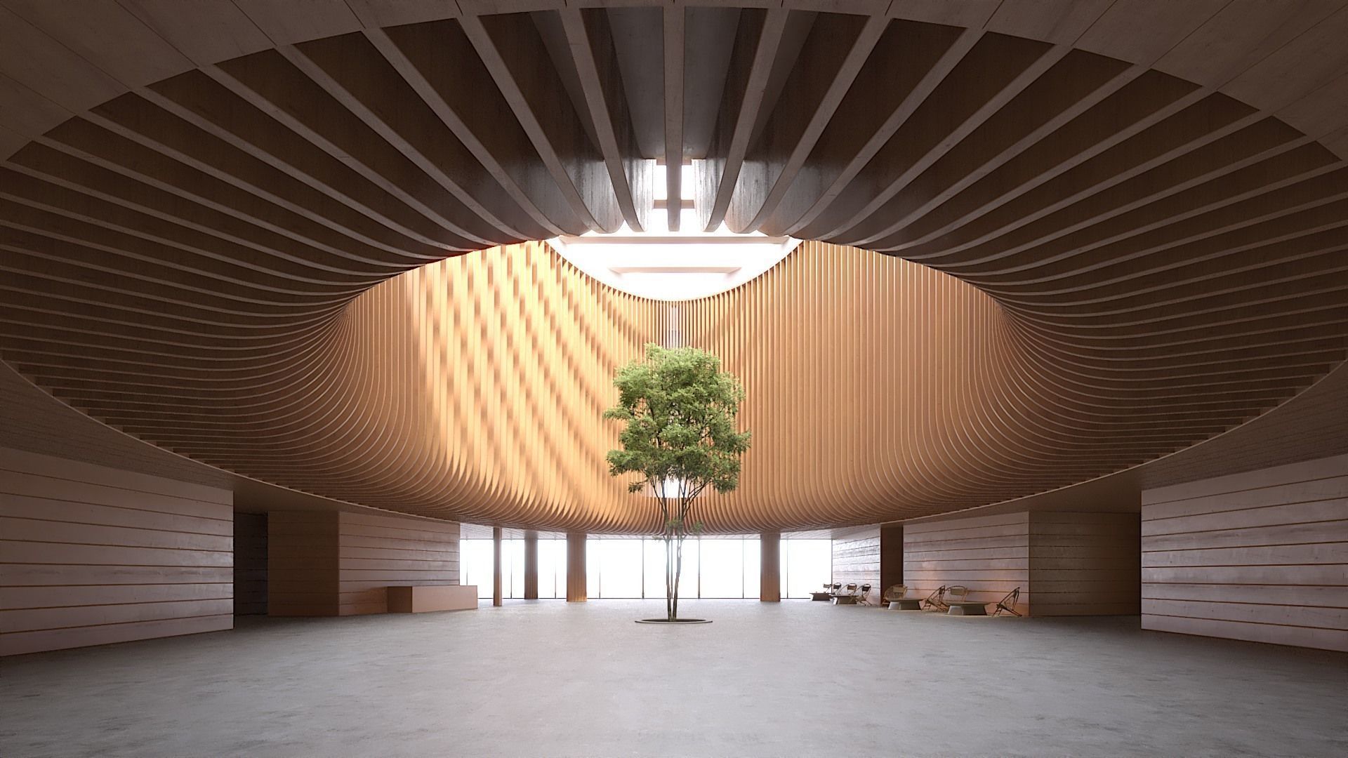 Ellipse Lobby Interior 3D model | CGTrader