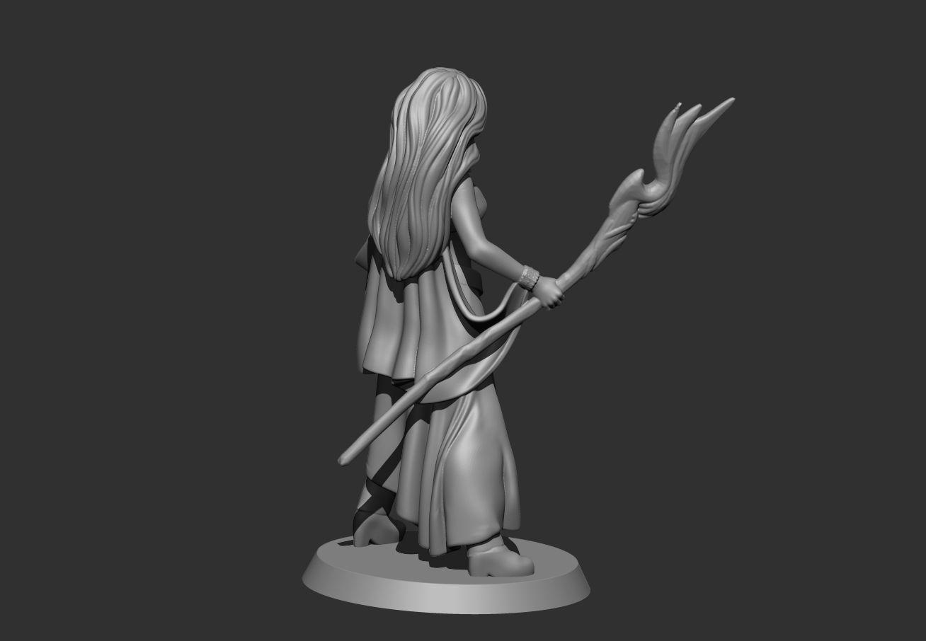 Mage with staff 3D model 3D printable | CGTrader
