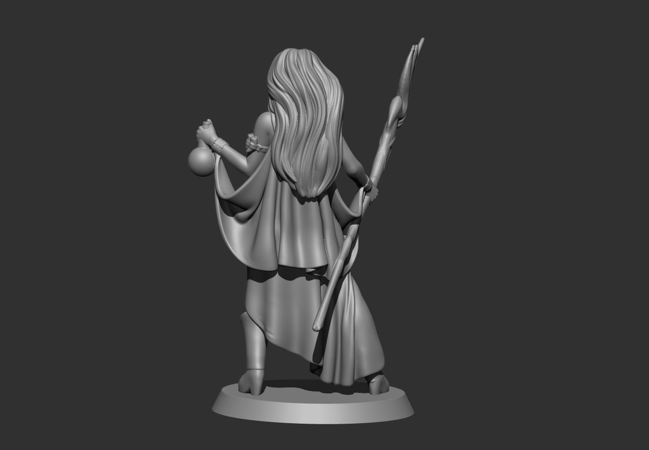 Mage with staff 3D model 3D printable | CGTrader