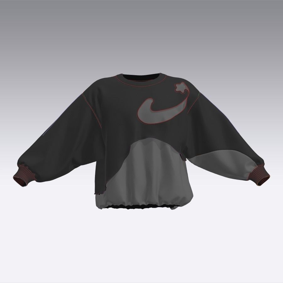 Streetwear Y2K Sweater 3D model | CGTrader