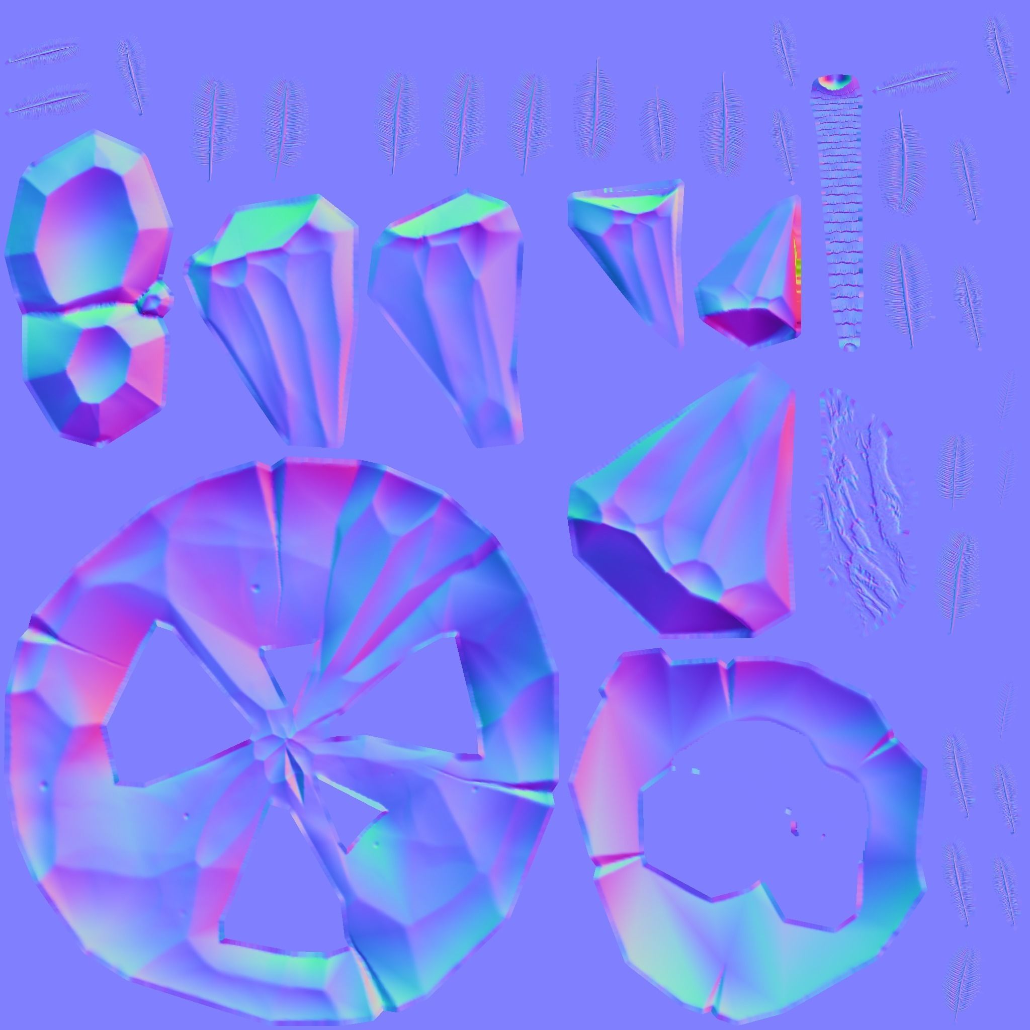 3D model stylized Floating Islands Summer Low-poly 3D model VR / AR ...