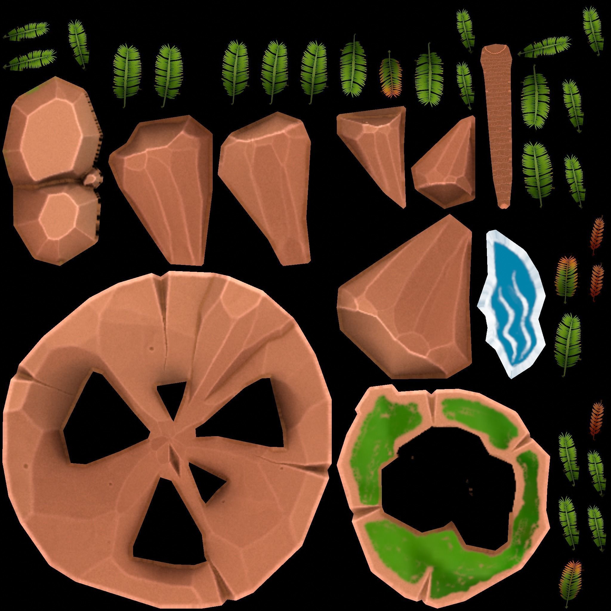 3D model stylized Floating Islands Summer Low-poly 3D model VR / AR ...