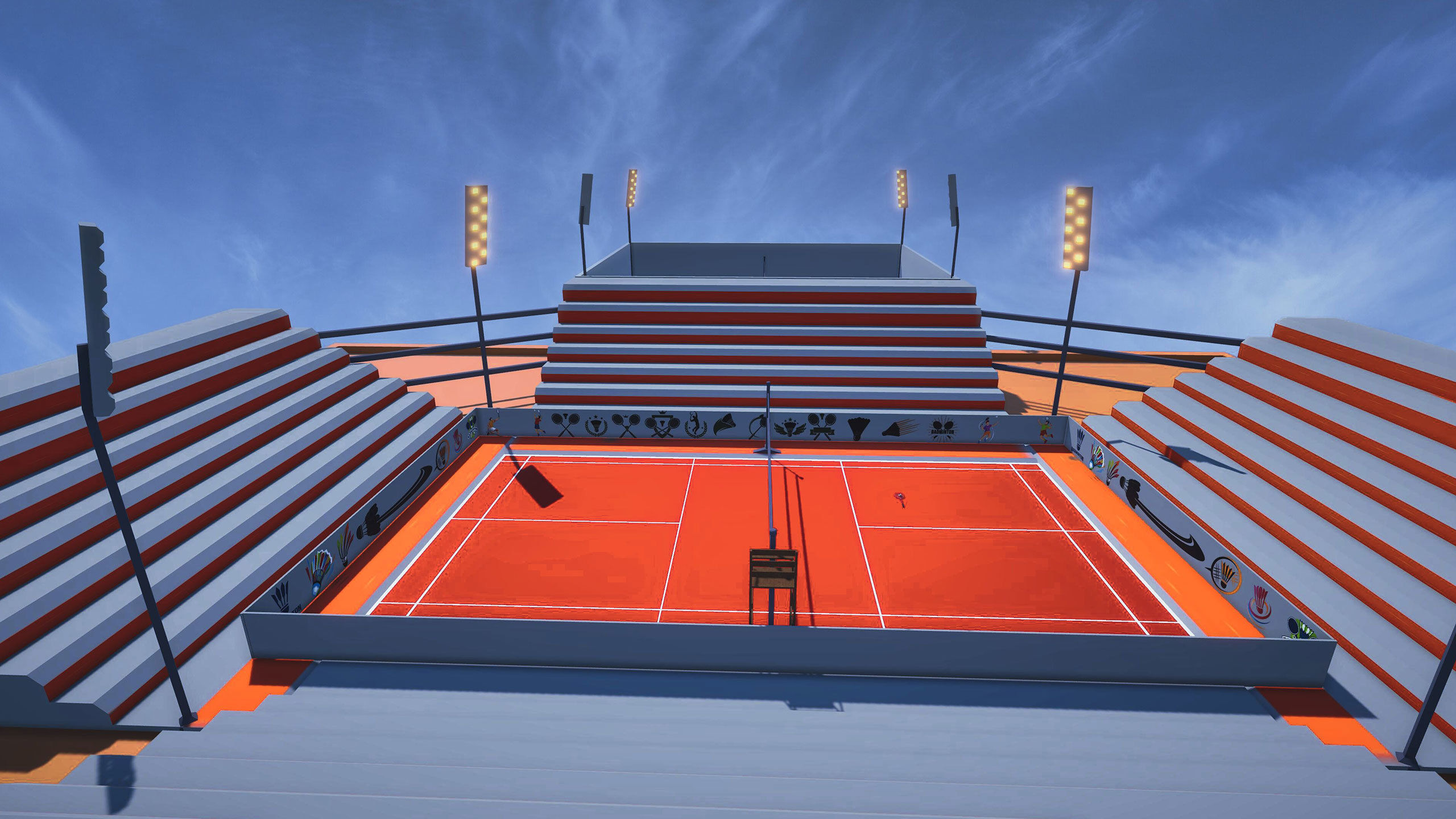 Badminton Court with Racket And Shuttle 3D model | CGTrader