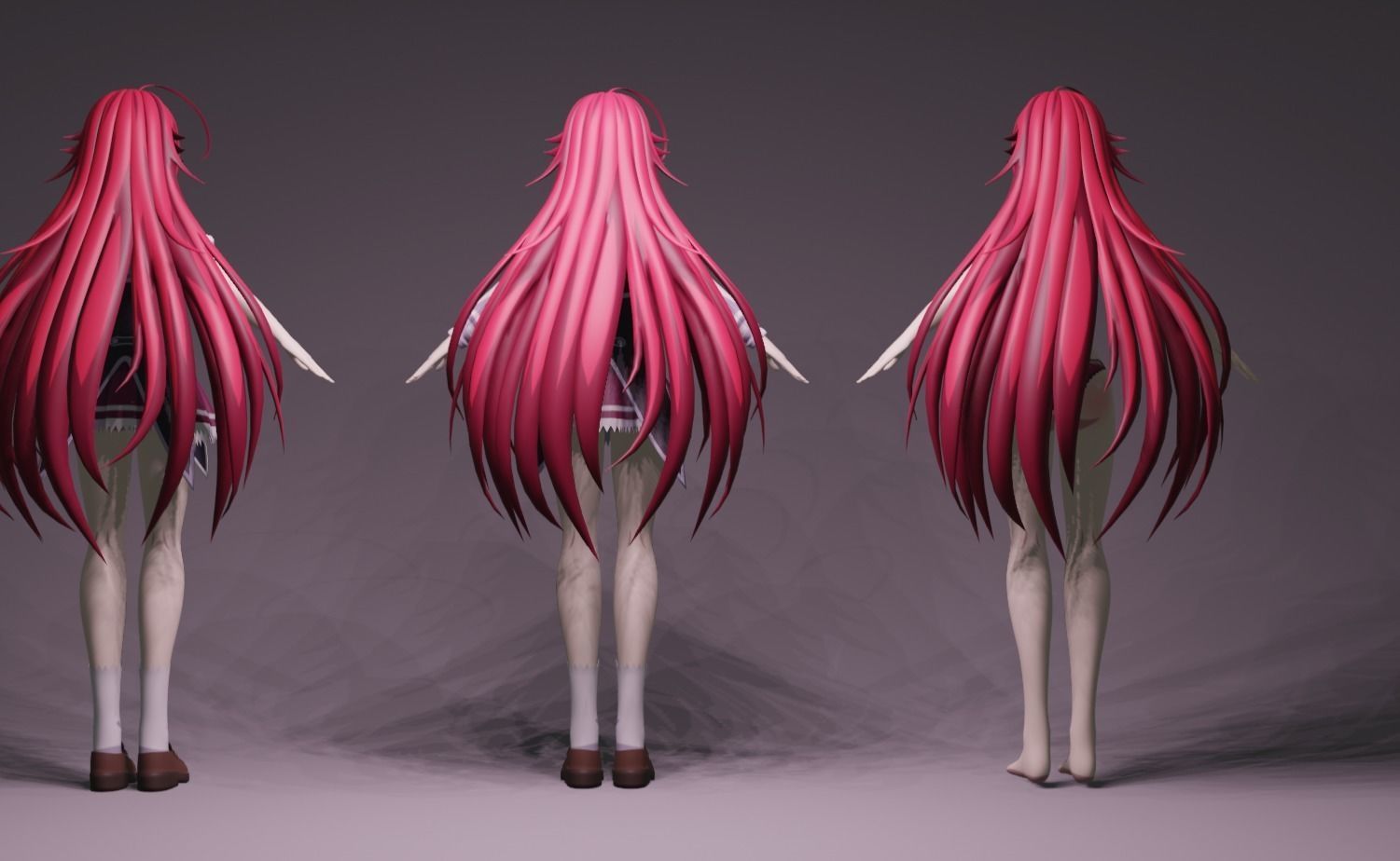 Anime Character - Rias Gremory 3D model | CGTrader
