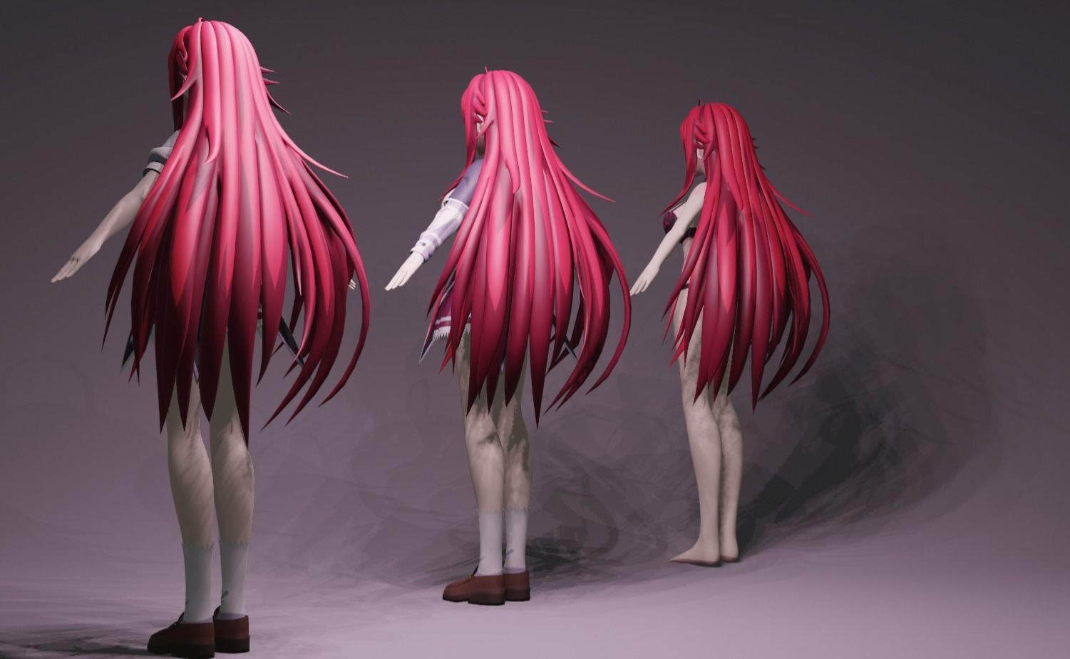 Anime Character - Rias Gremory 3D model | CGTrader