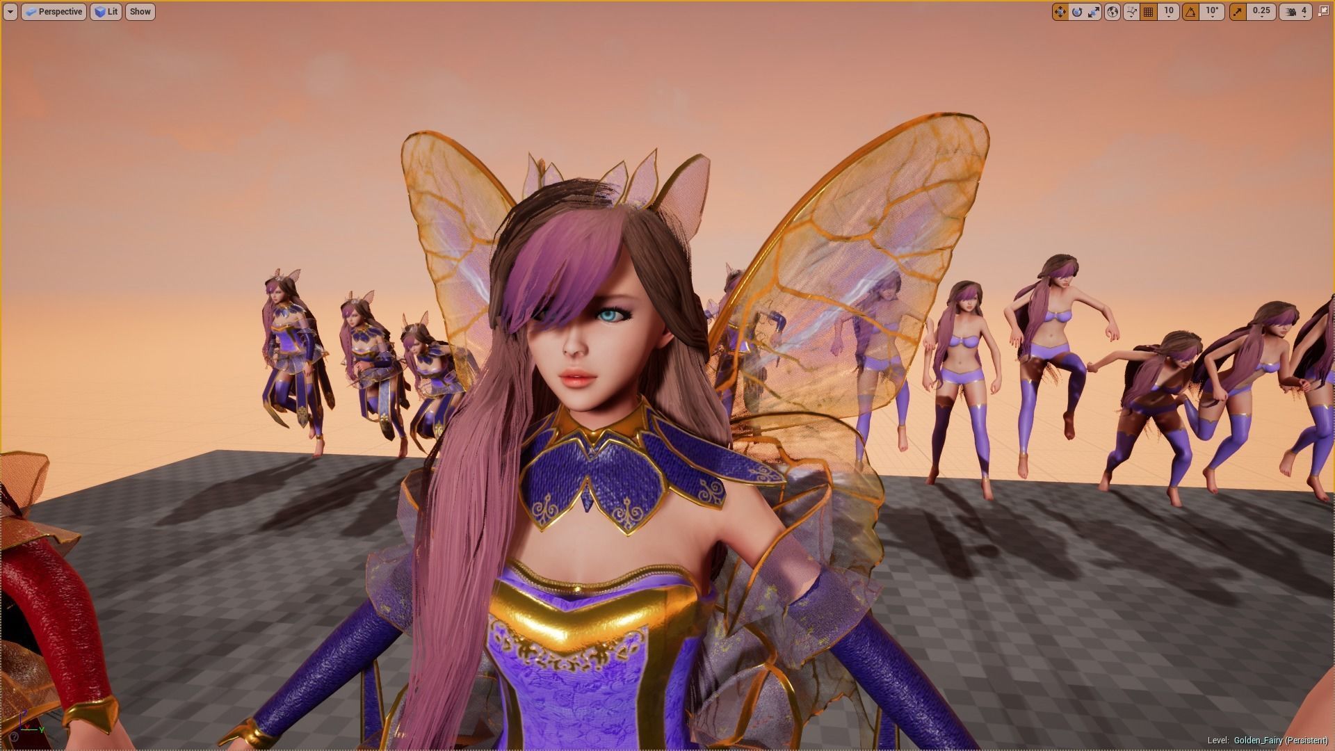 3D model Golden Fairy VR / AR / low-poly rigged | CGTrader