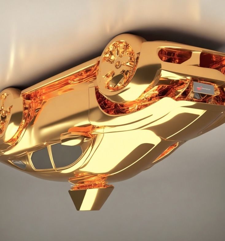 3D model 3d golden car VR / AR / low-poly | CGTrader