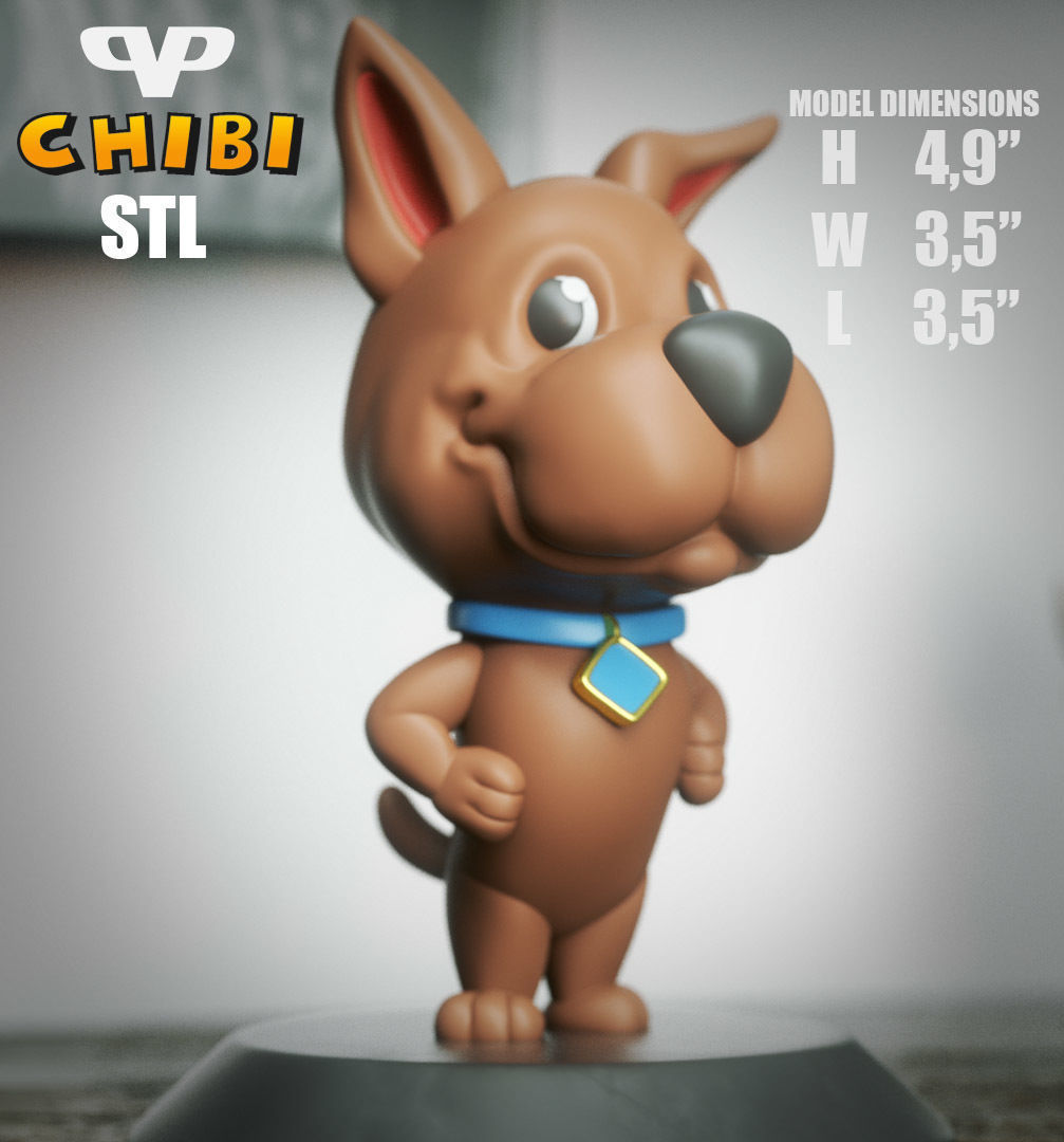 Scrappy Doo Chibi STL for 3D Printing ChibiSTL 3DXM 3D model 3D ...