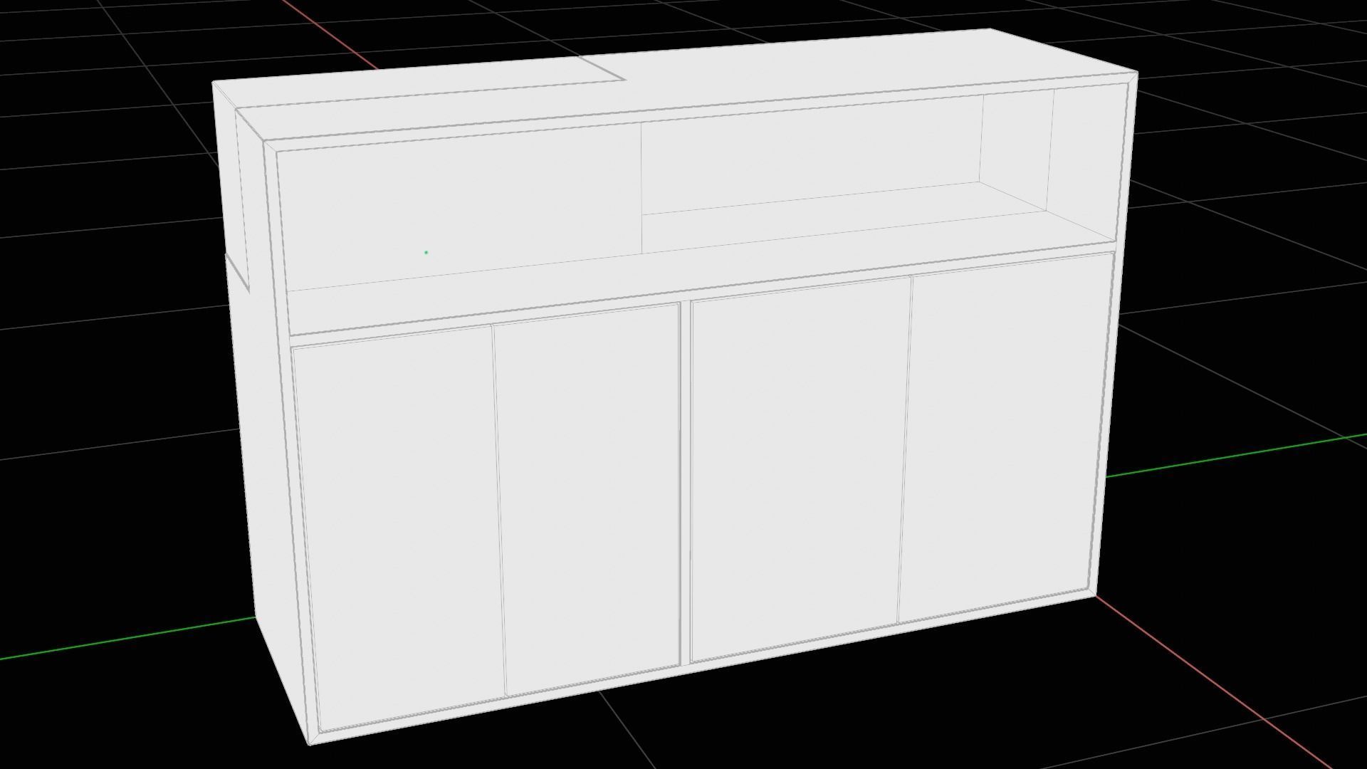 Info Display Counter Type 2 free 3D model | CGTrader