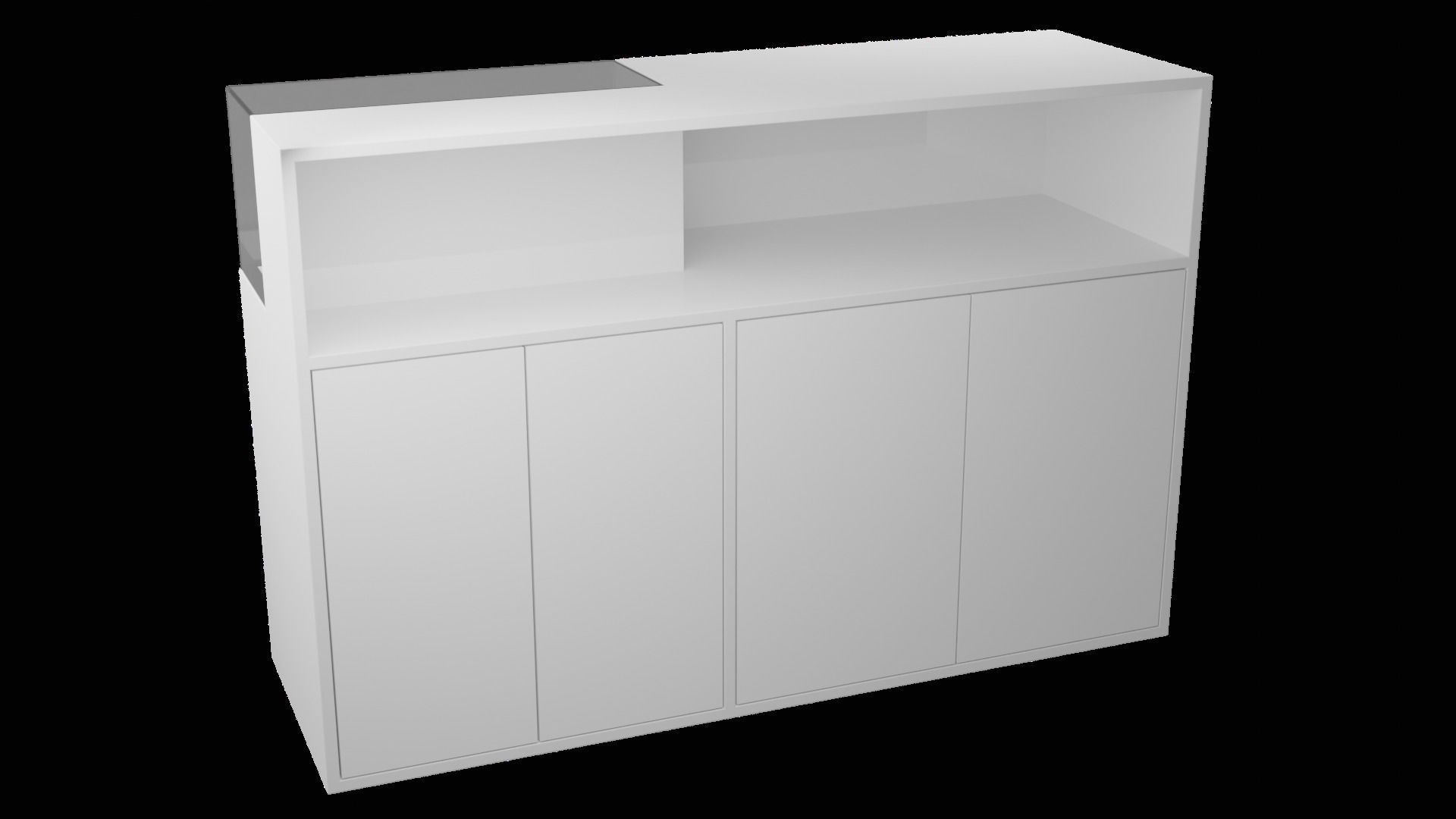 Info Display Counter Type 2 free 3D model | CGTrader