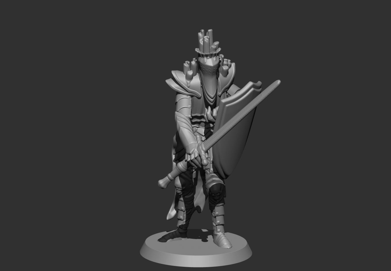 Cursed Knight with sword and shield 3D model 3D printable | CGTrader