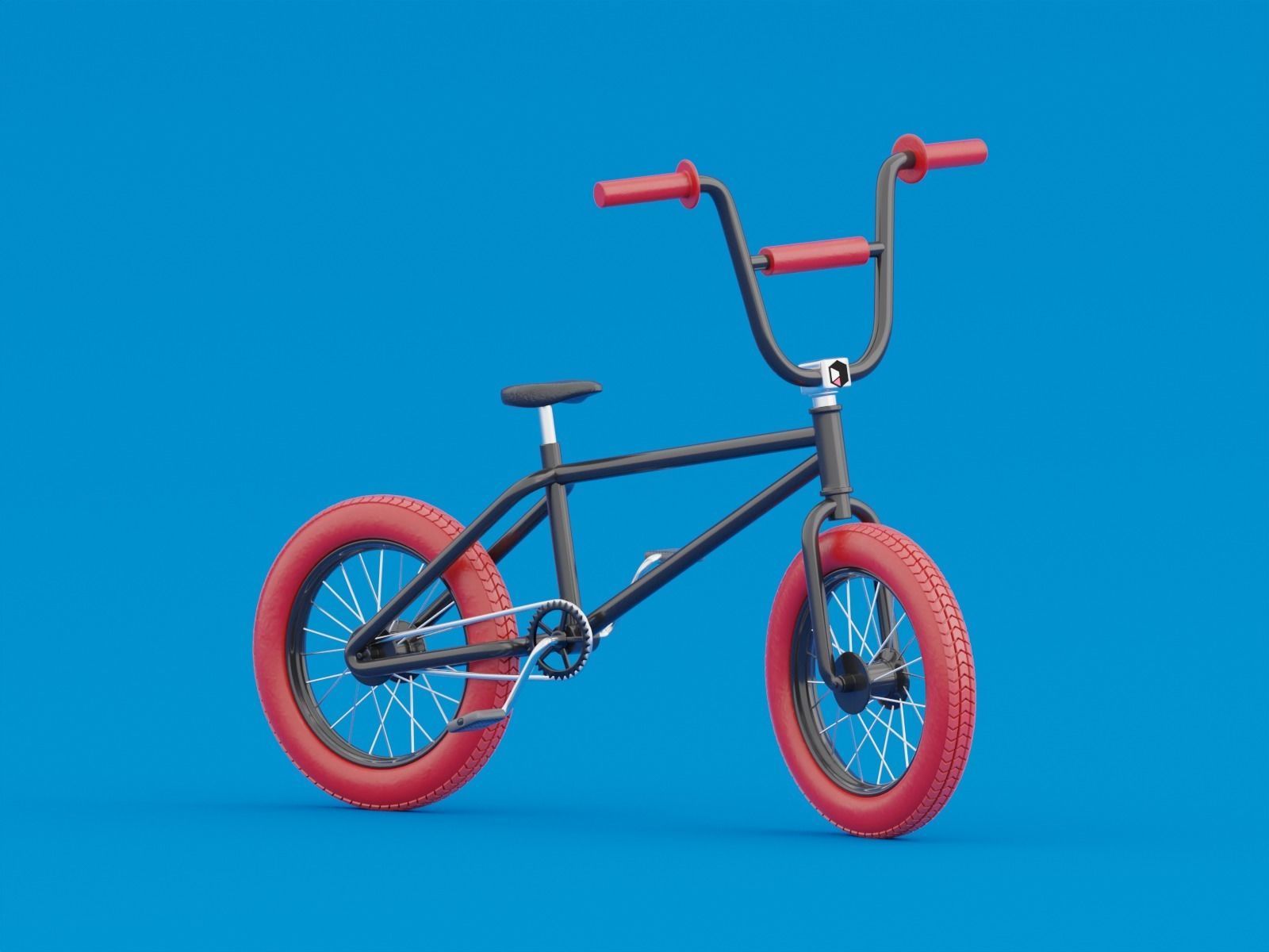 Stylized Cartoon rigged BMX bicycle 3D model rigged | CGTrader