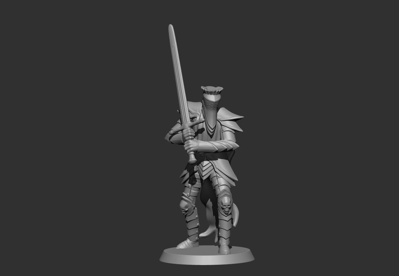 Cursed knight with sword 3D model 3D printable | CGTrader