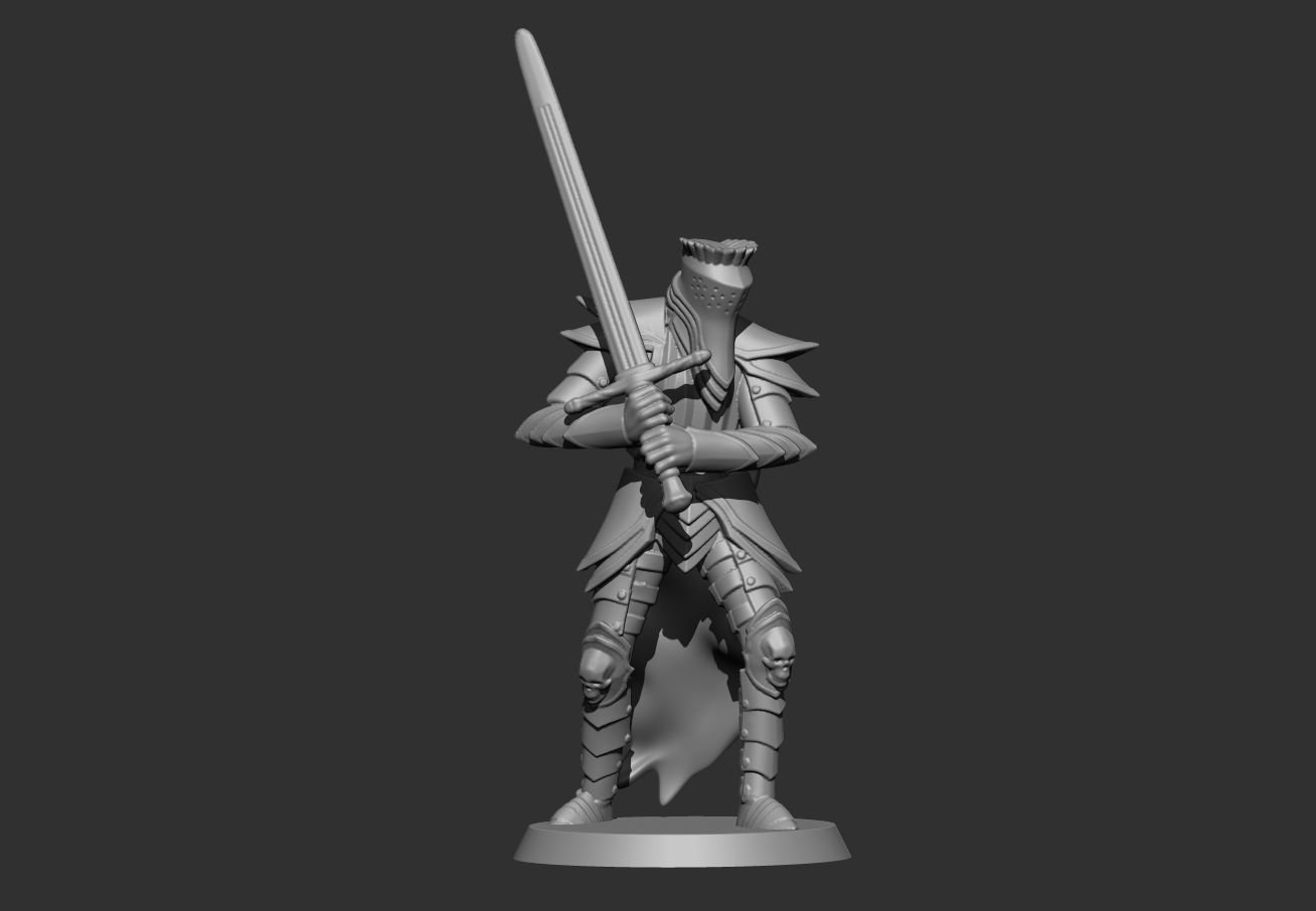 Cursed knight with sword 3D model 3D printable | CGTrader