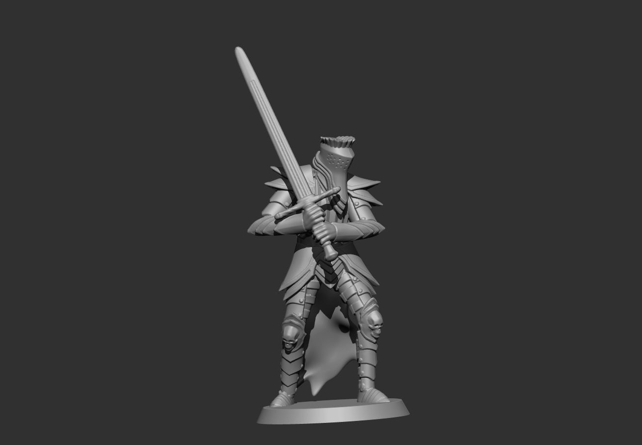 Cursed knight with sword 3D model 3D printable | CGTrader