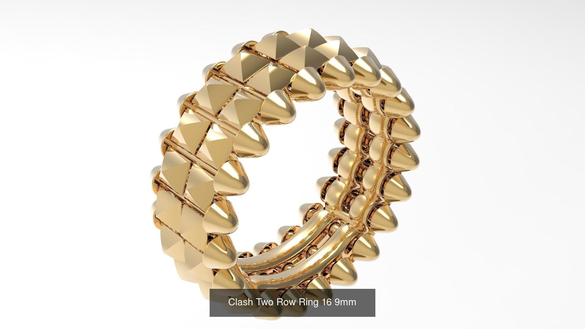 Clash Two Row Ring Collection 3D printable | CGTrader