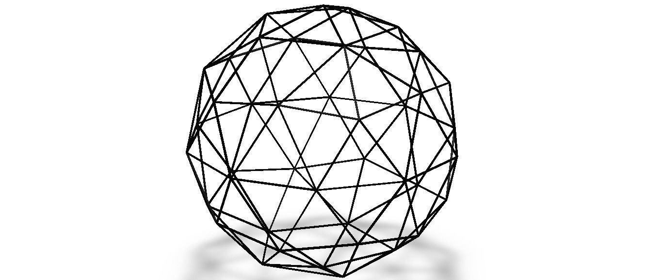 Wireframe Shape Geodesic Polyhedron Sphere 3D model 3D printable | CGTrader