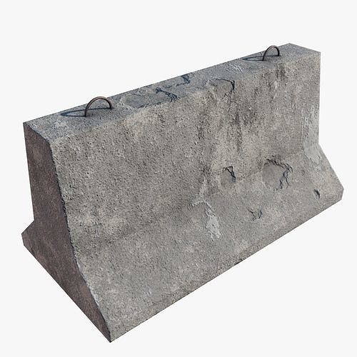 3D model Road block 2m x 1m VR / AR / low-poly | CGTrader