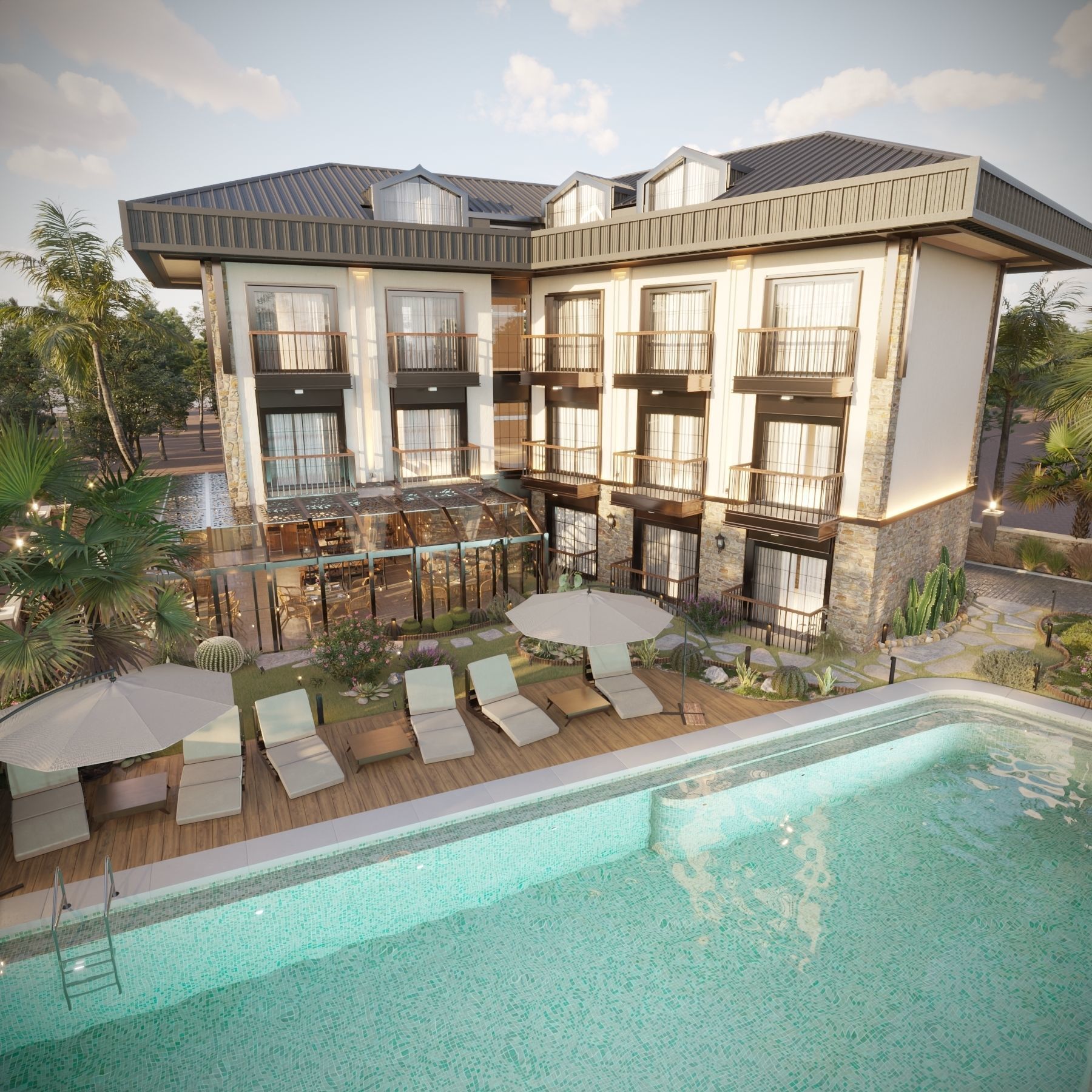 Boutique Hotel Design 3D Model 3D model | CGTrader