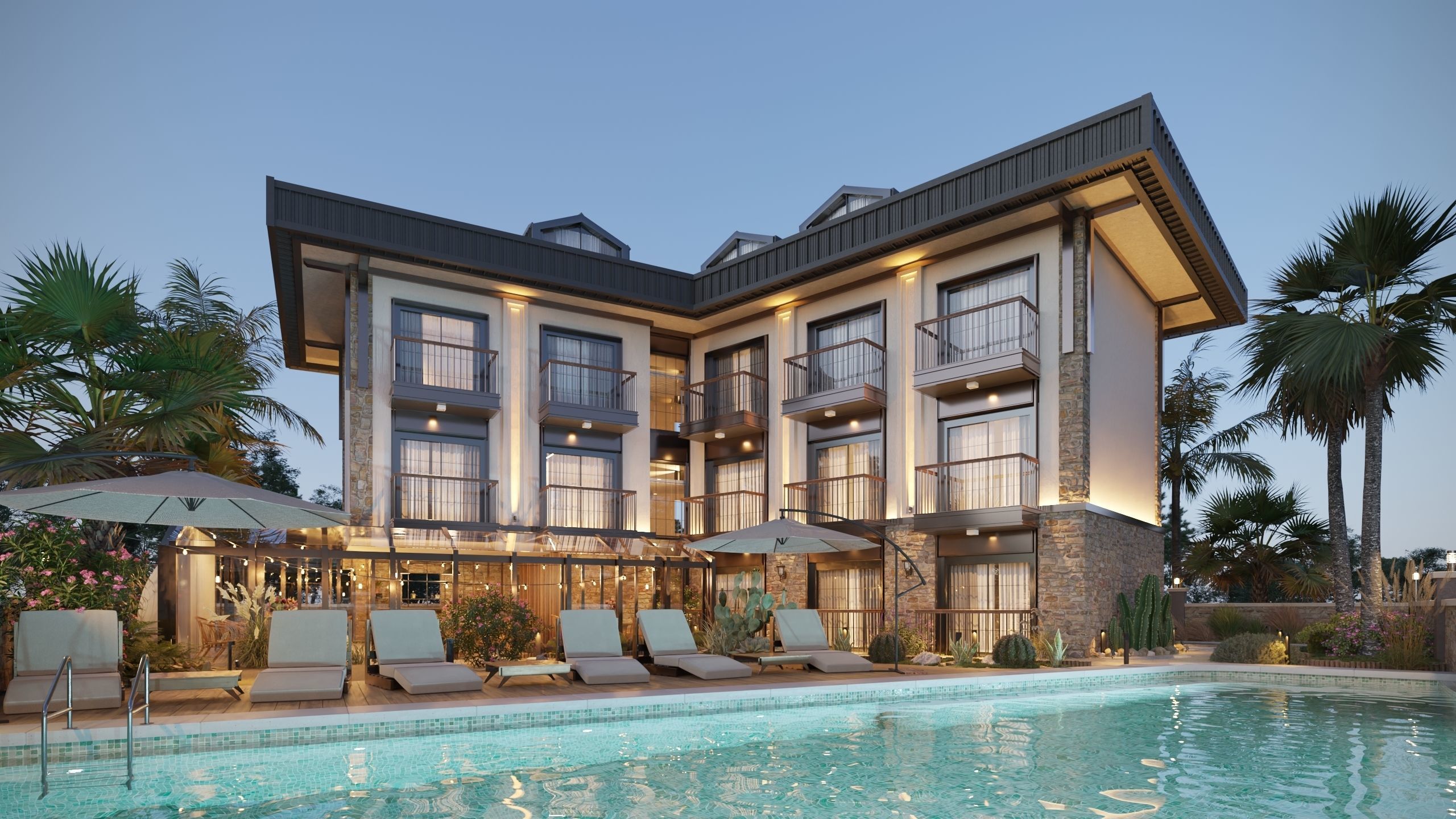 Boutique Hotel Design 3D Model 3D model | CGTrader