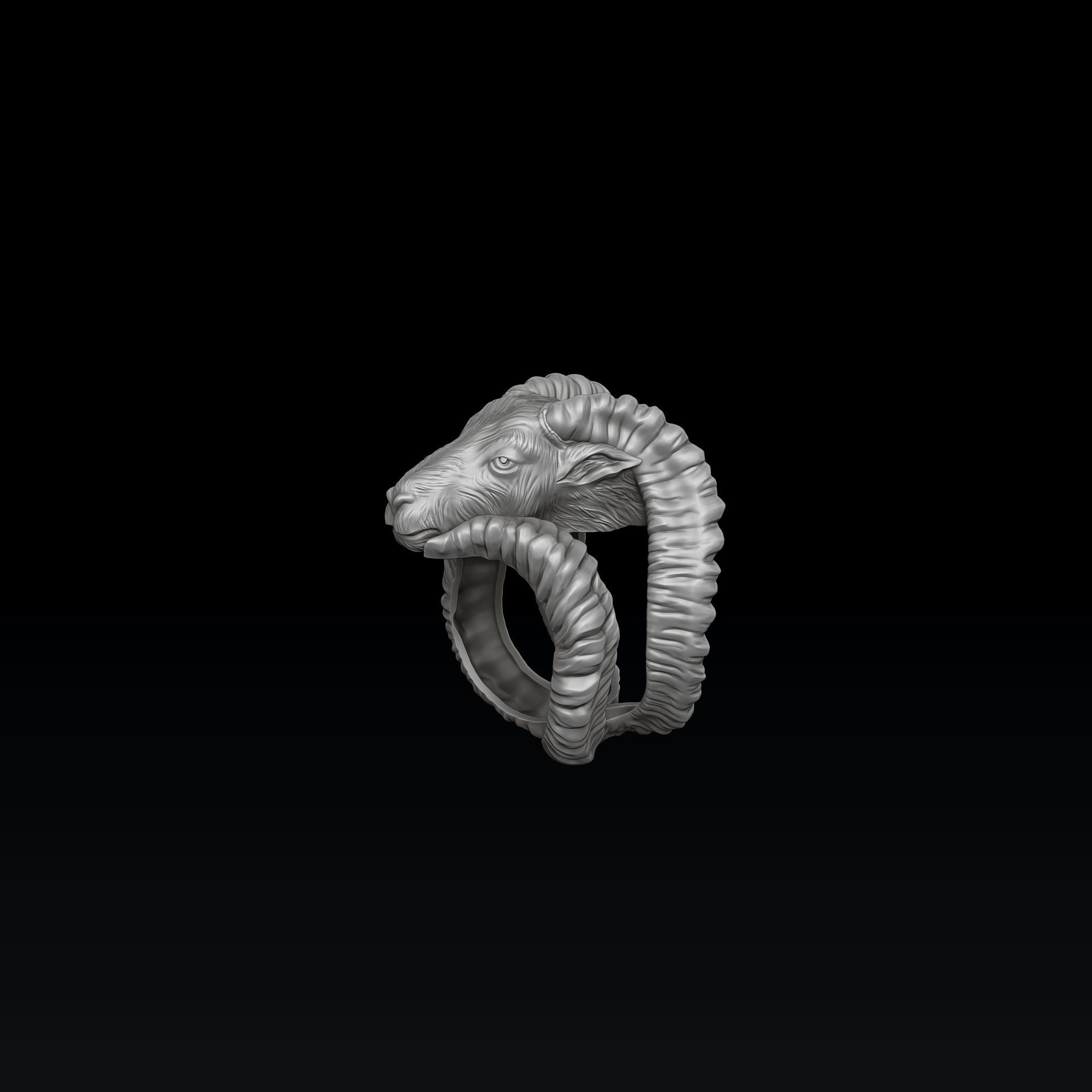 Capricorn Ring 3D model 3D printable | CGTrader