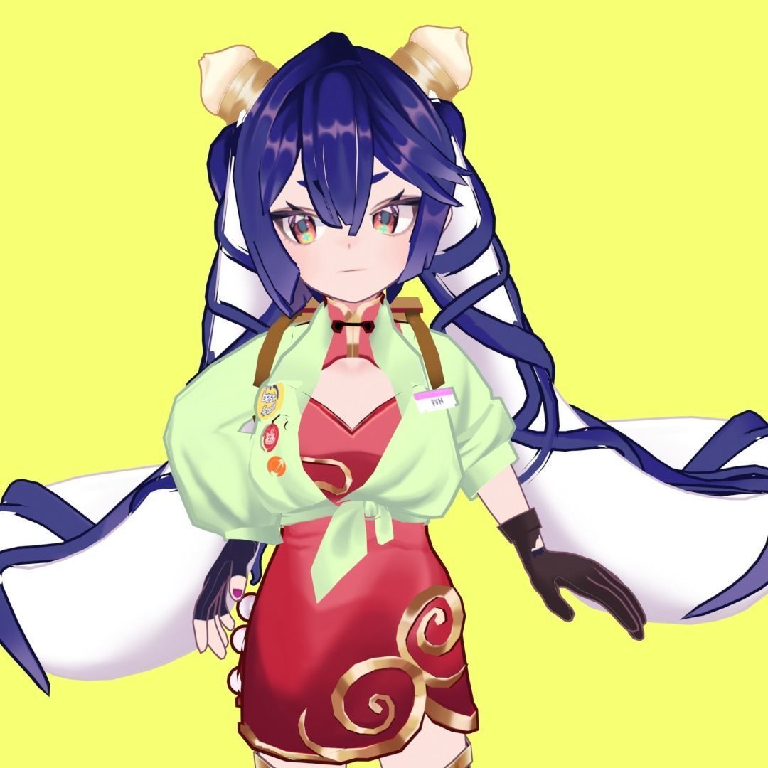 Pun Chan - Original Character free VR / AR / low-poly 3D model rigged ...