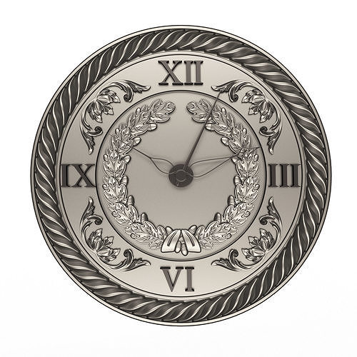 3D model Classic Wall Clock 06 Chrome VR / AR / low-poly | CGTrader