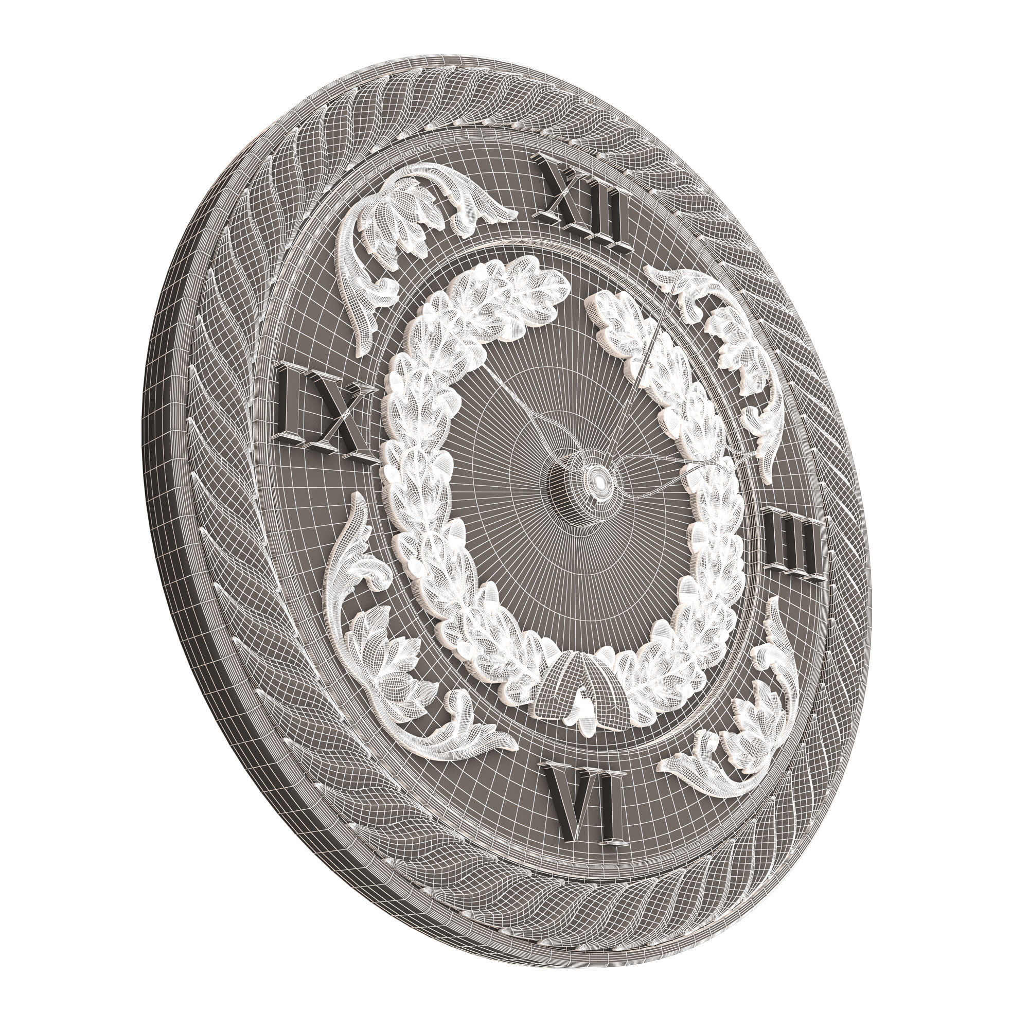 3D model Classic Wall Clock 06 Gold VR / AR / low-poly | CGTrader