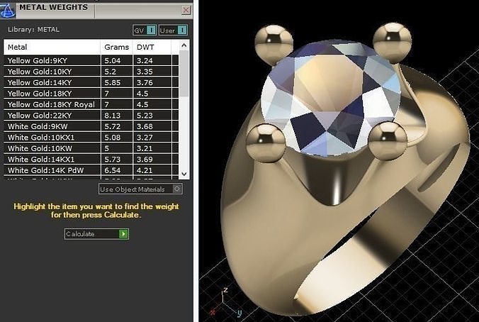 Gold ring for print 3D model 3D printable | CGTrader