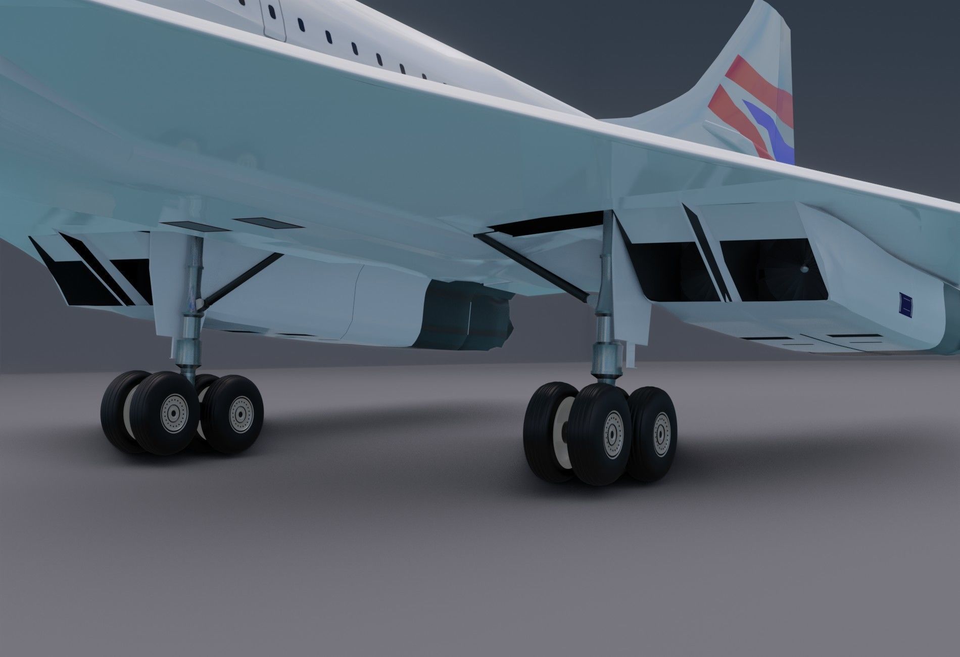 Concorde 3D model animated rigged | CGTrader