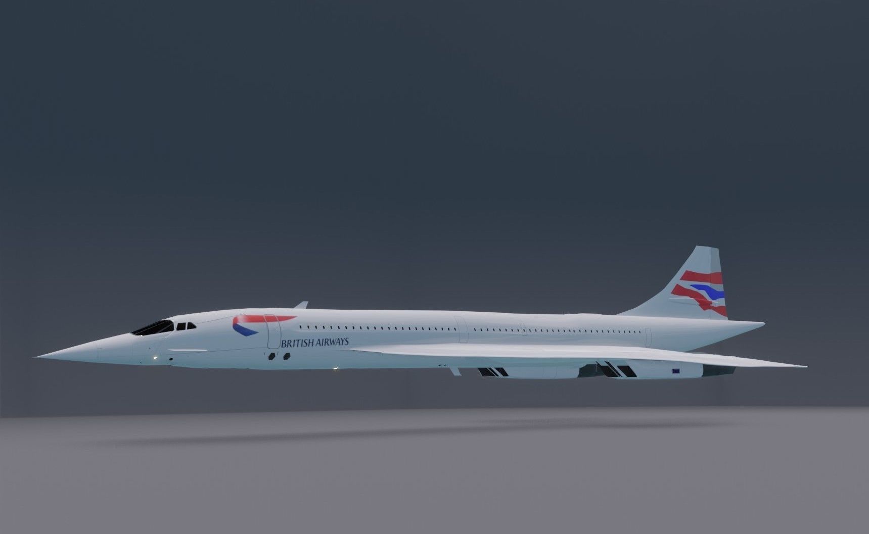 Concorde 3D model animated rigged | CGTrader
