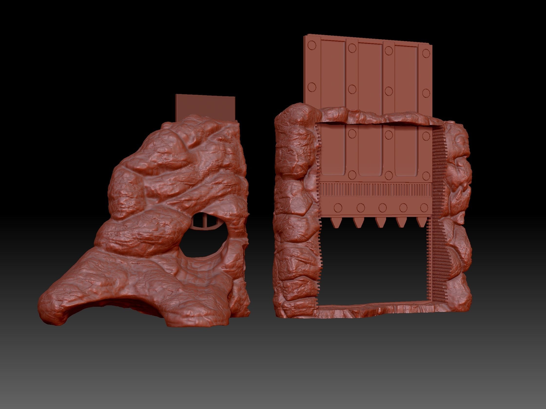 Rancor Pit Backdrop Diorama Pieces 3D model 3D printable | CGTrader