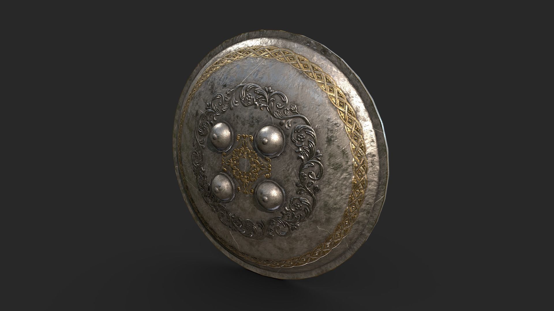 3D model Middle Eastern shield VR / AR / low-poly | CGTrader