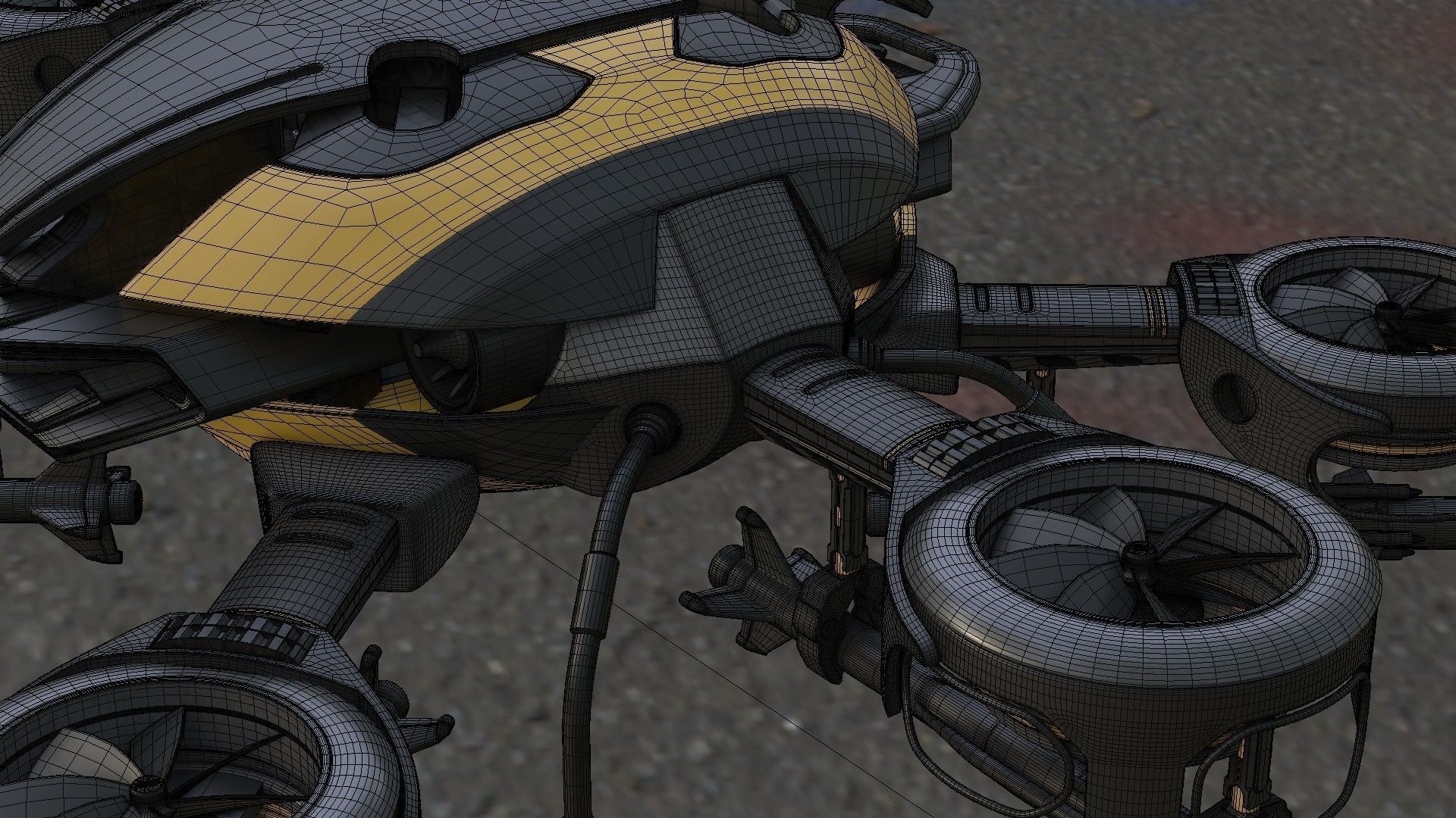 MissileCopter Drone 3D model animated | CGTrader